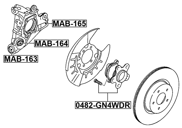 REAR WHEEL HUB 3785A094, 43202-5MP1A – Spare Parts NZ