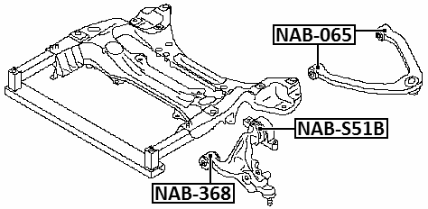 FRONT BUSHING, FRONT LOWER CONTROL ARM 54500-1BD2B, 54500-JL01A, 54500 ...